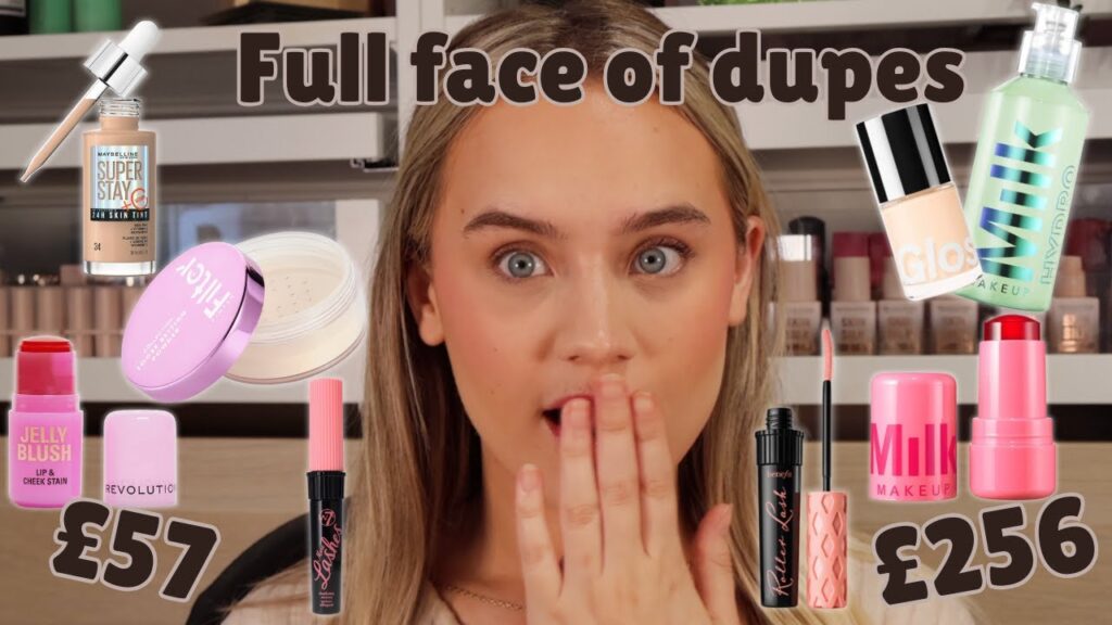 £57 VS £256!!! A FULL FACE OF MAKEUP DUPES TESTING DRUGSTORE DUPES VS ...